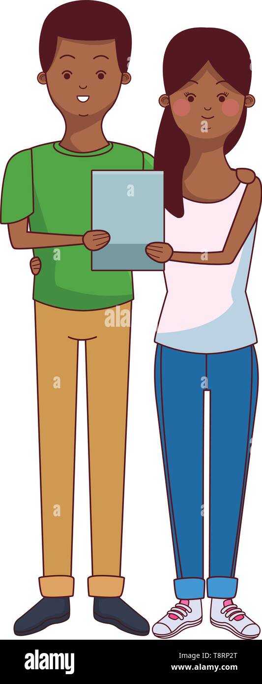 Millennial couple cartoon Stock Vector Image & Art - Alamy