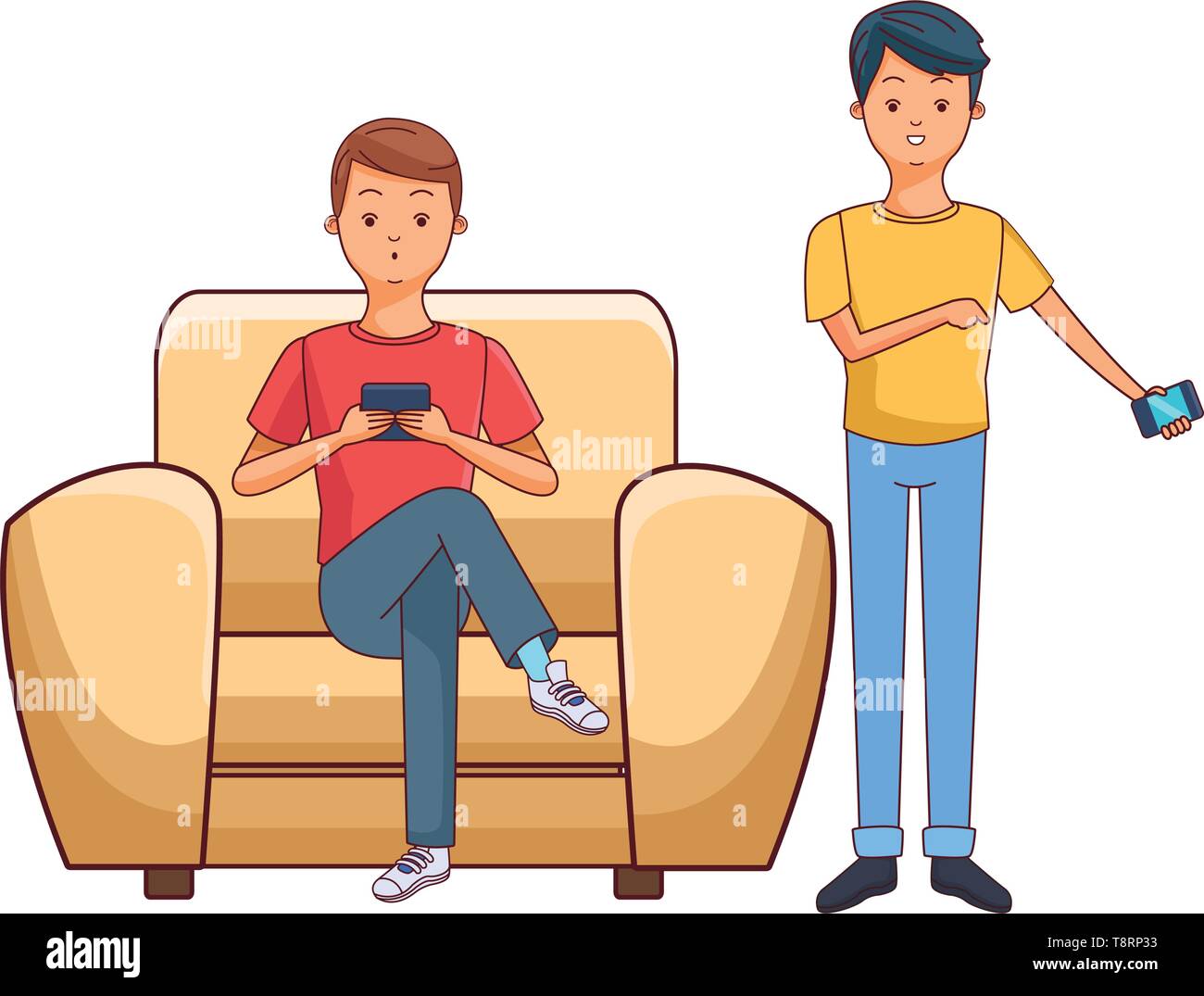 young men cartoon Stock Vector Image & Art - Alamy