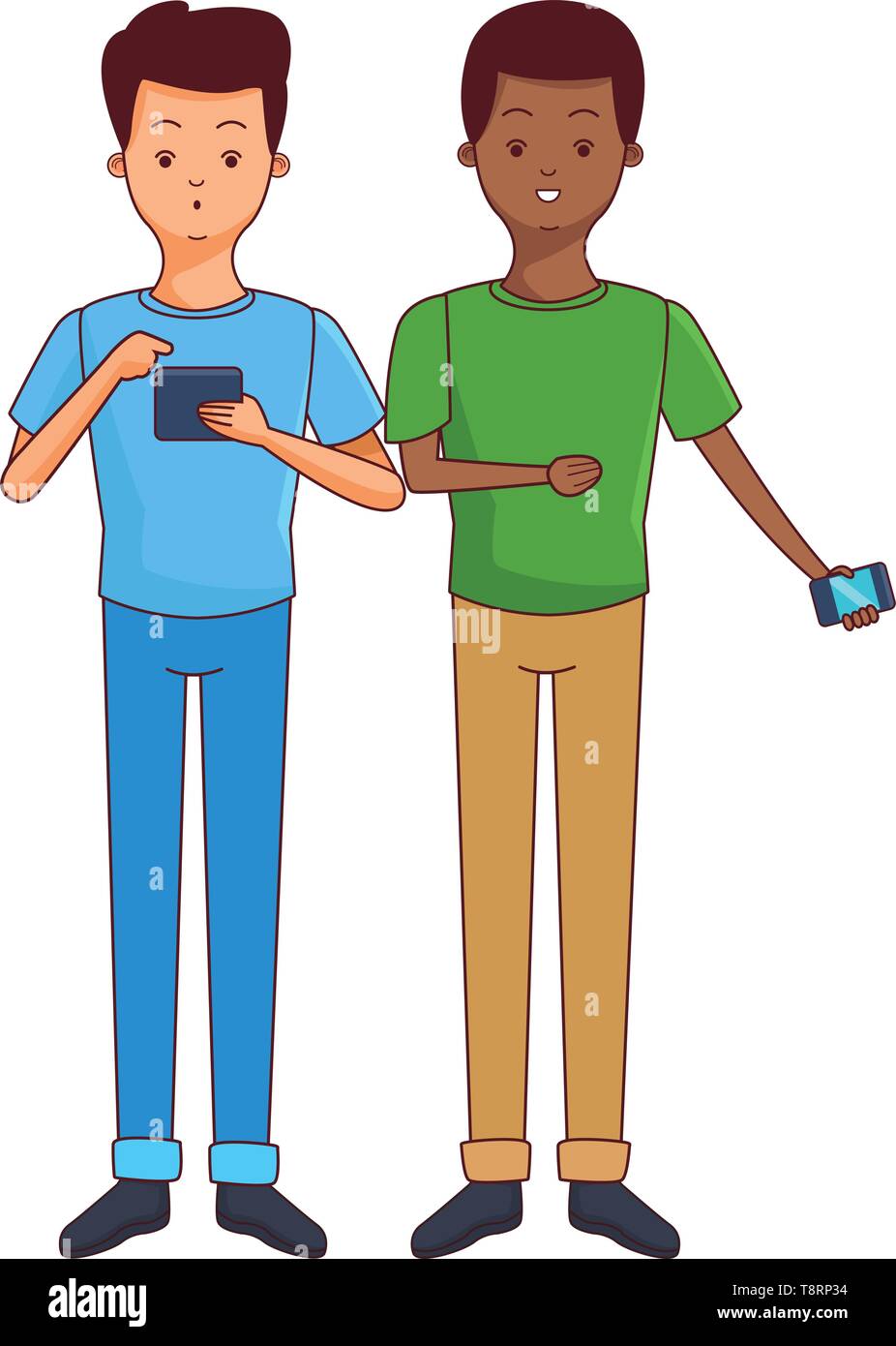 young men cartoon Stock Vector Image & Art - Alamy