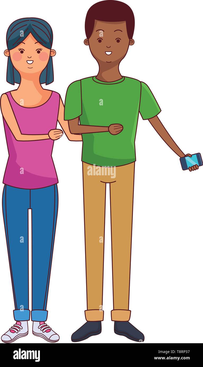 Millennial couple cartoon Stock Vector Image & Art - Alamy
