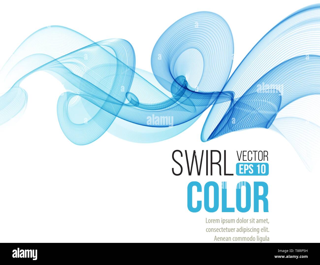 Abstract smooth color wave vector. Curve flow blue motionline. Smoke design. Vector illustration ...