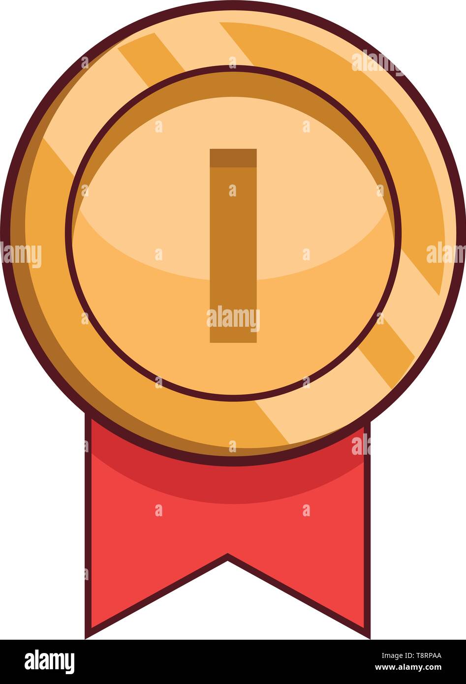 First place medal cartoon Stock Vector Image & Art - Alamy