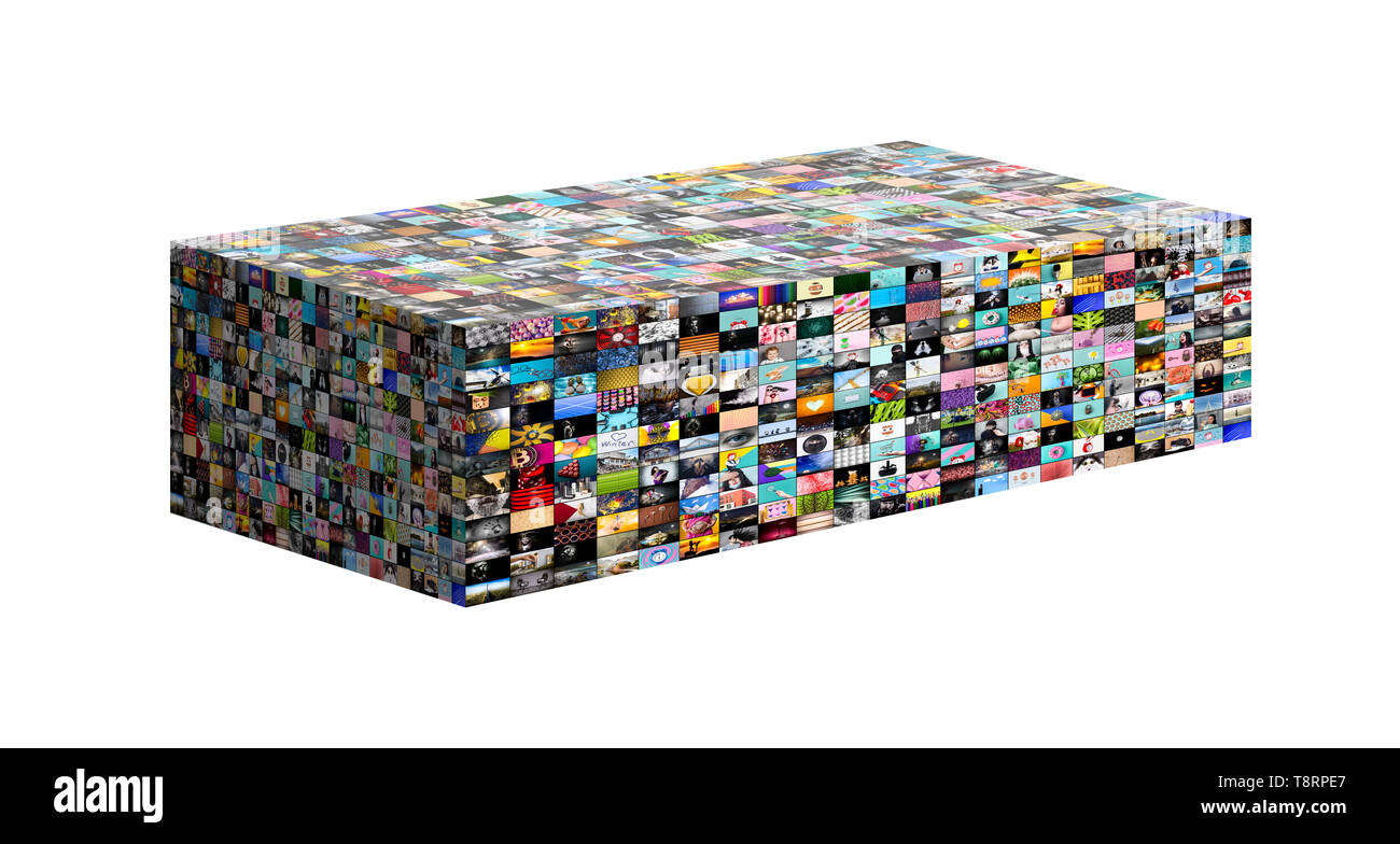 Big multimedia box isolated on white background Stock Photo - Alamy