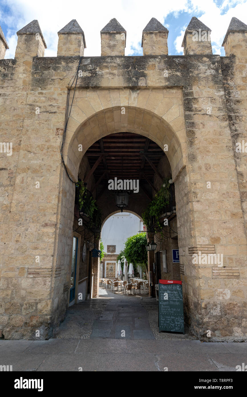 Roman walls gate, Cordoba, Andalusia, Spain Stock Photo - Alamy