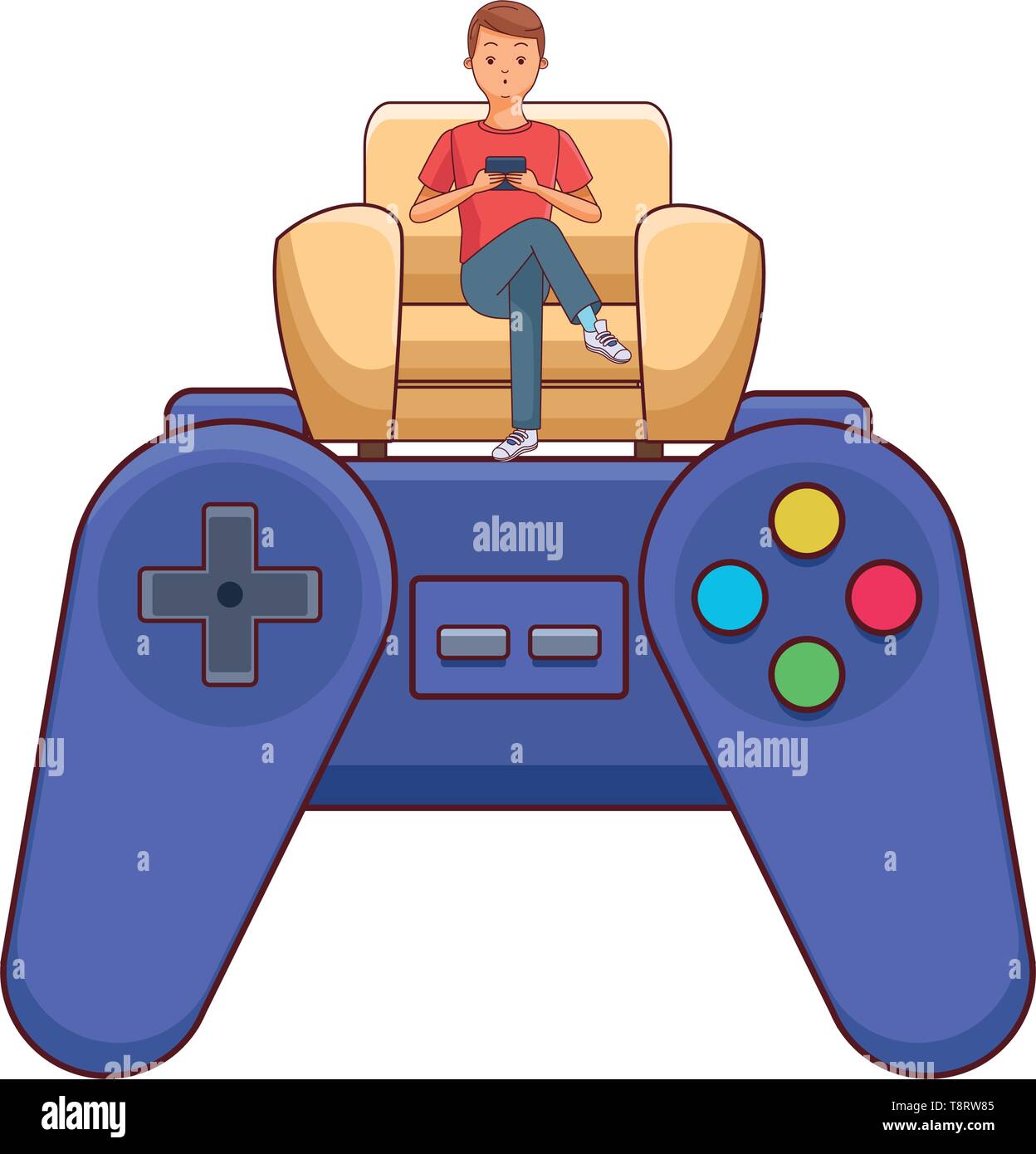 Videogames and millennials cartoons Stock Vector Image & Art - Alamy