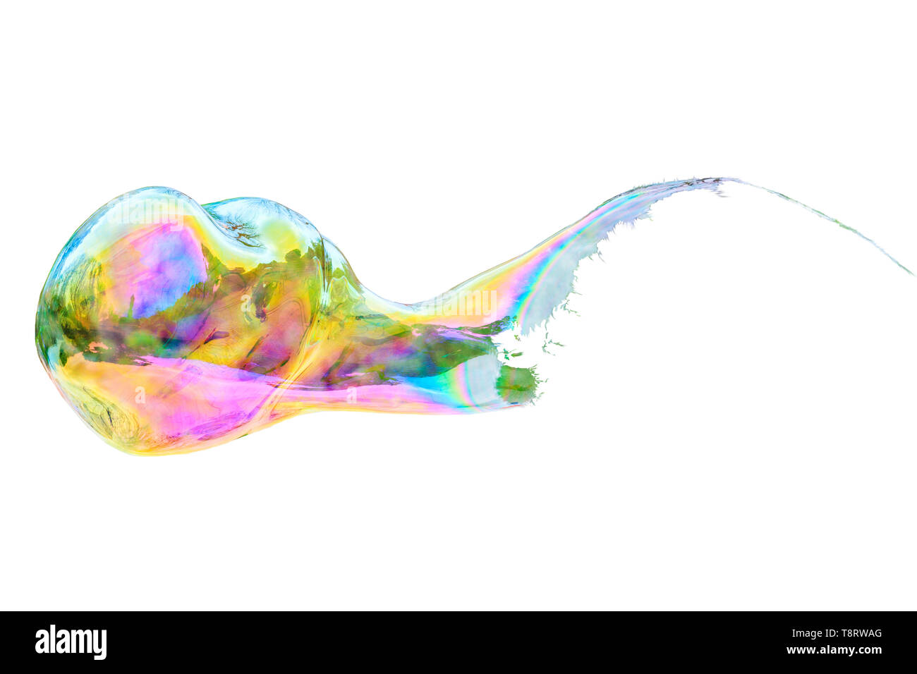 bursting bubble on a white background, holidays Stock Photo - Alamy