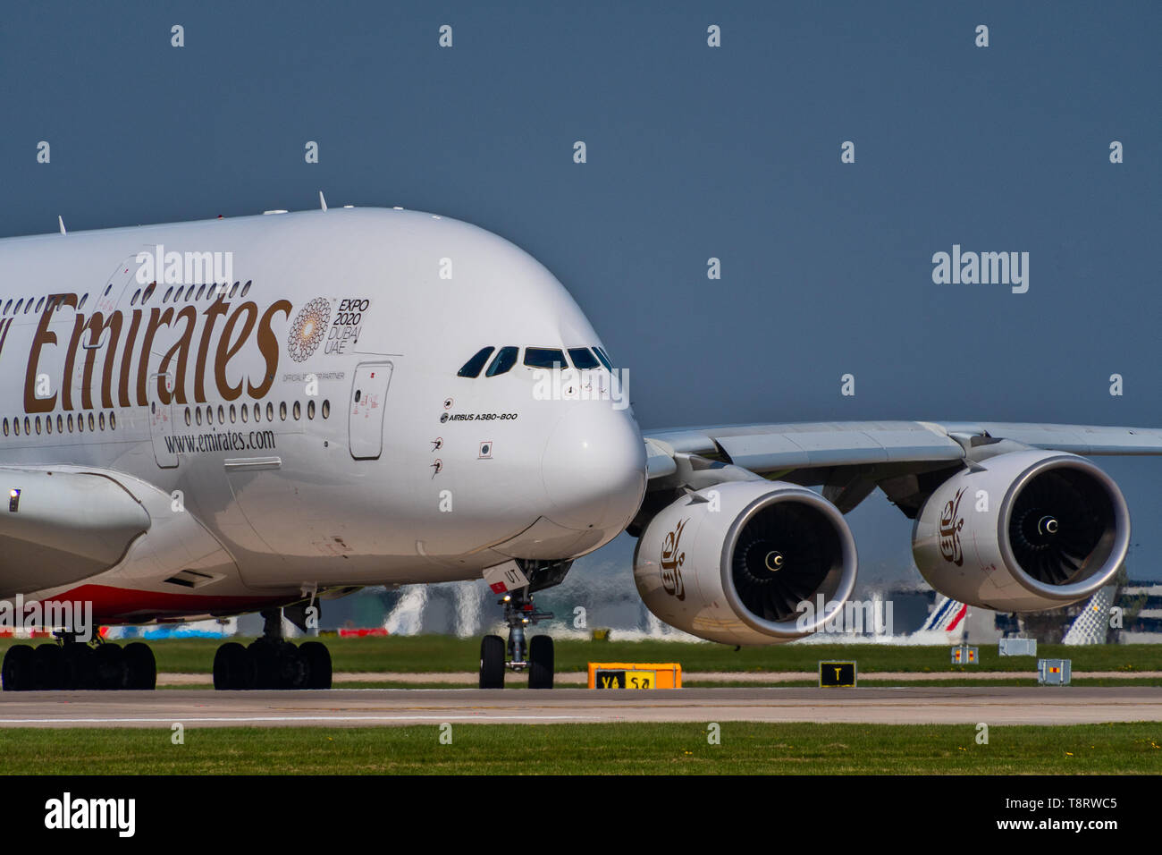 MANCHESTER, UNITED KINGDOM - APRIL 20, 2019: Close view of the front of ...