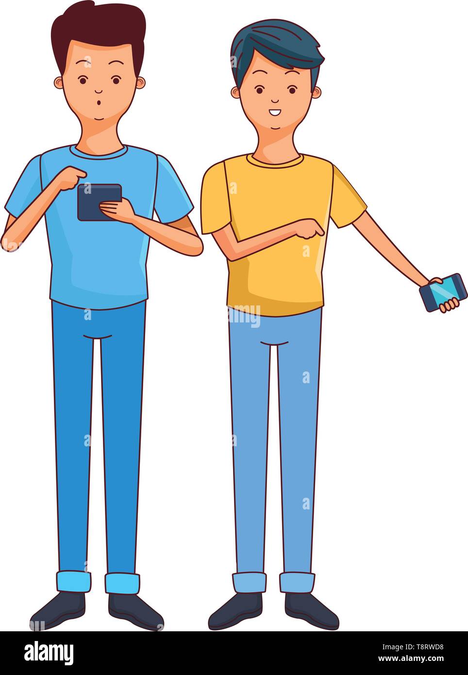 young men cartoon Stock Vector Image & Art - Alamy
