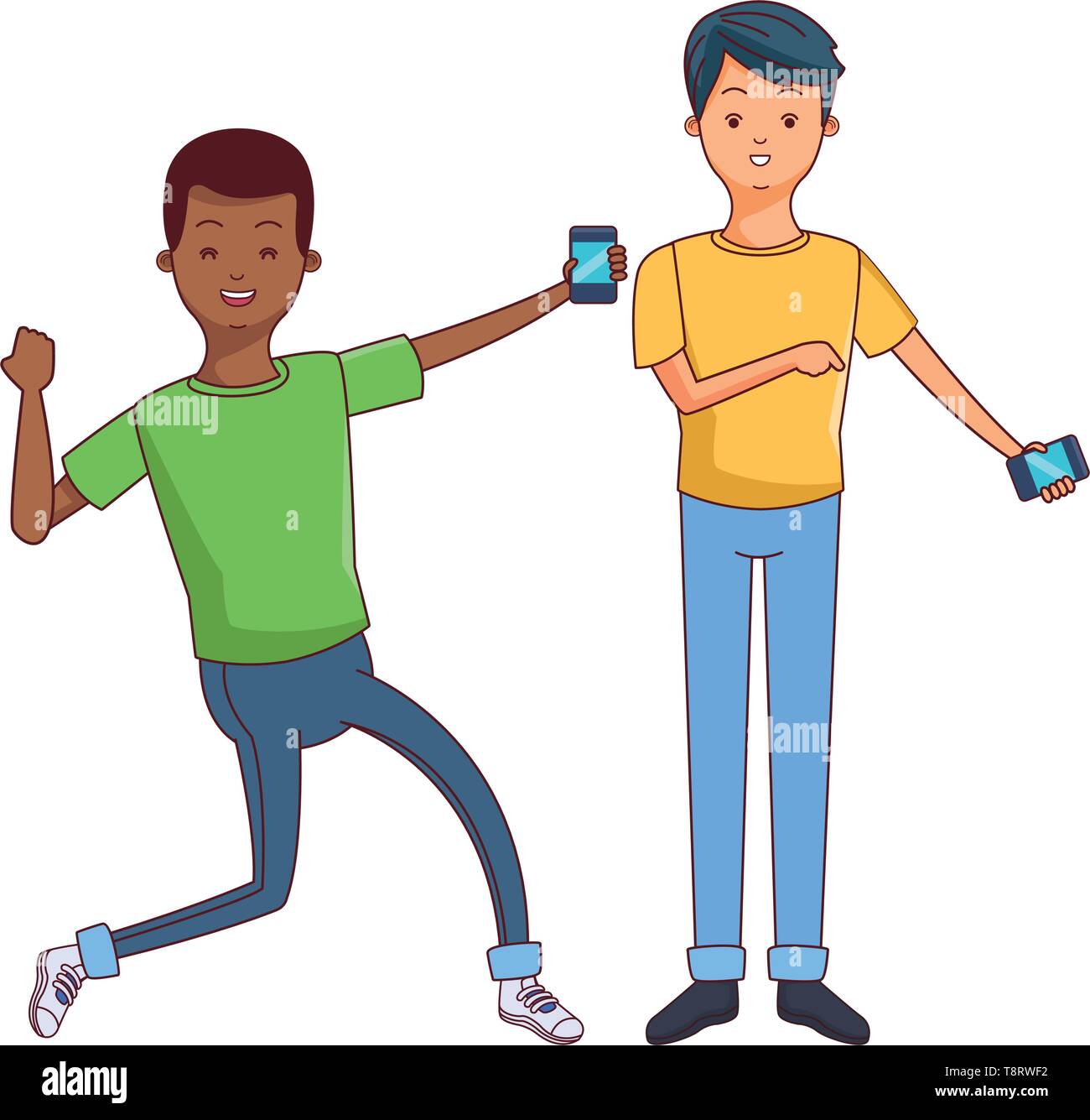 young men cartoon Stock Vector Image & Art - Alamy