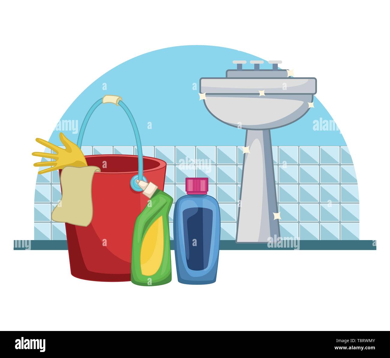 housekeeping cleaning cartoon Stock Vector Image & Art - Alamy