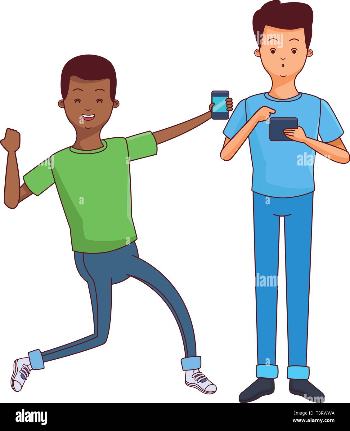 young men cartoon Stock Vector Image & Art - Alamy