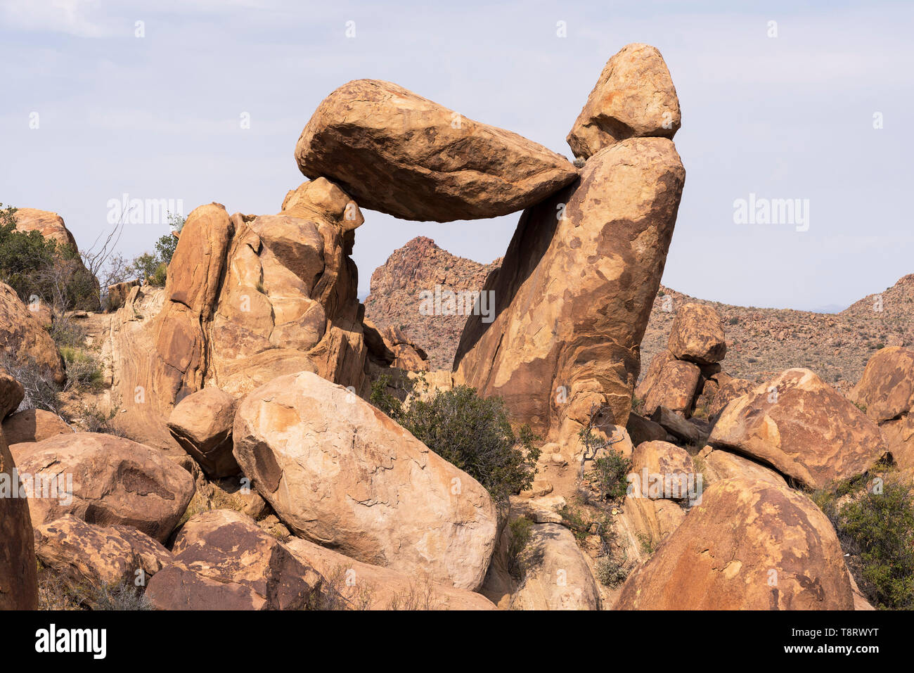 Balanced rock located in the Grapevine Hills within Big Bend National ...