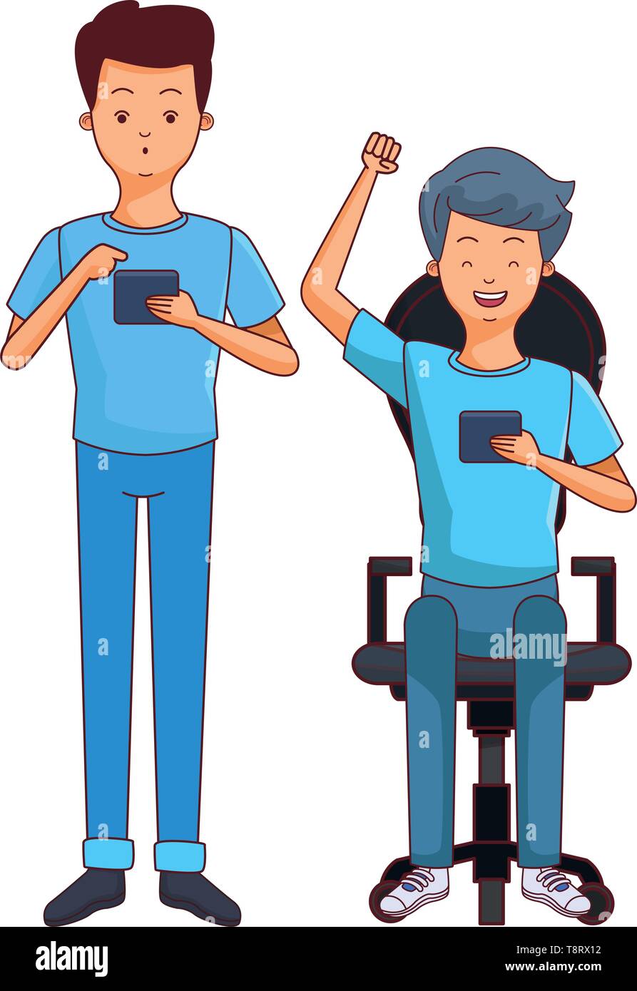 young men cartoon Stock Vector Image & Art - Alamy