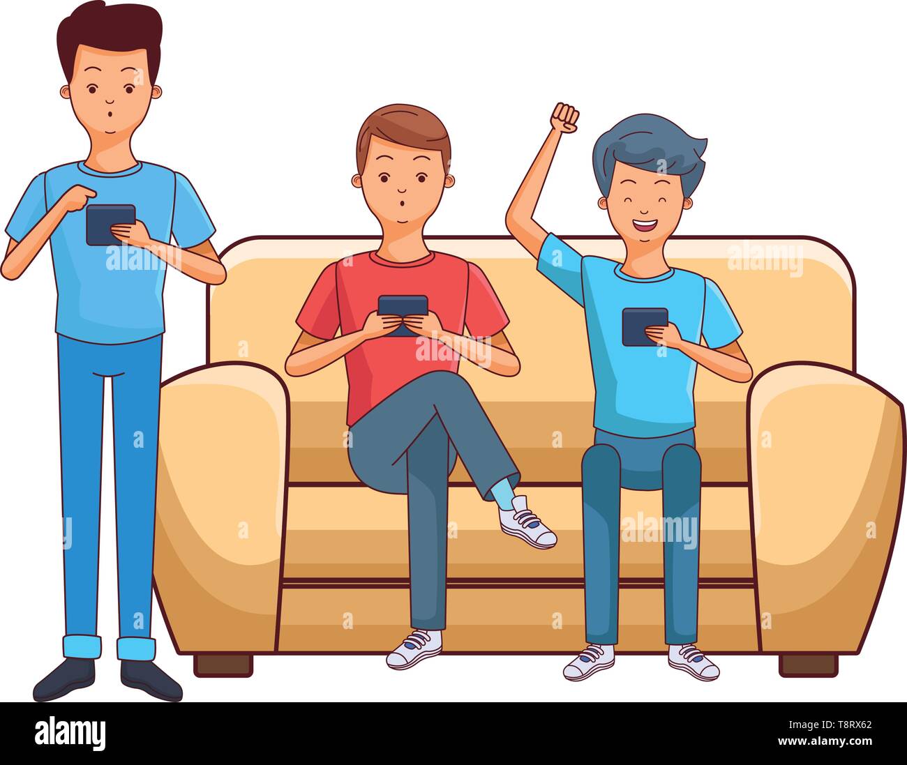 young men cartoon Stock Vector Image & Art - Alamy