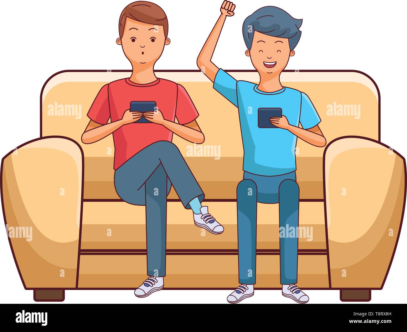 young men cartoon Stock Vector Image & Art - Alamy