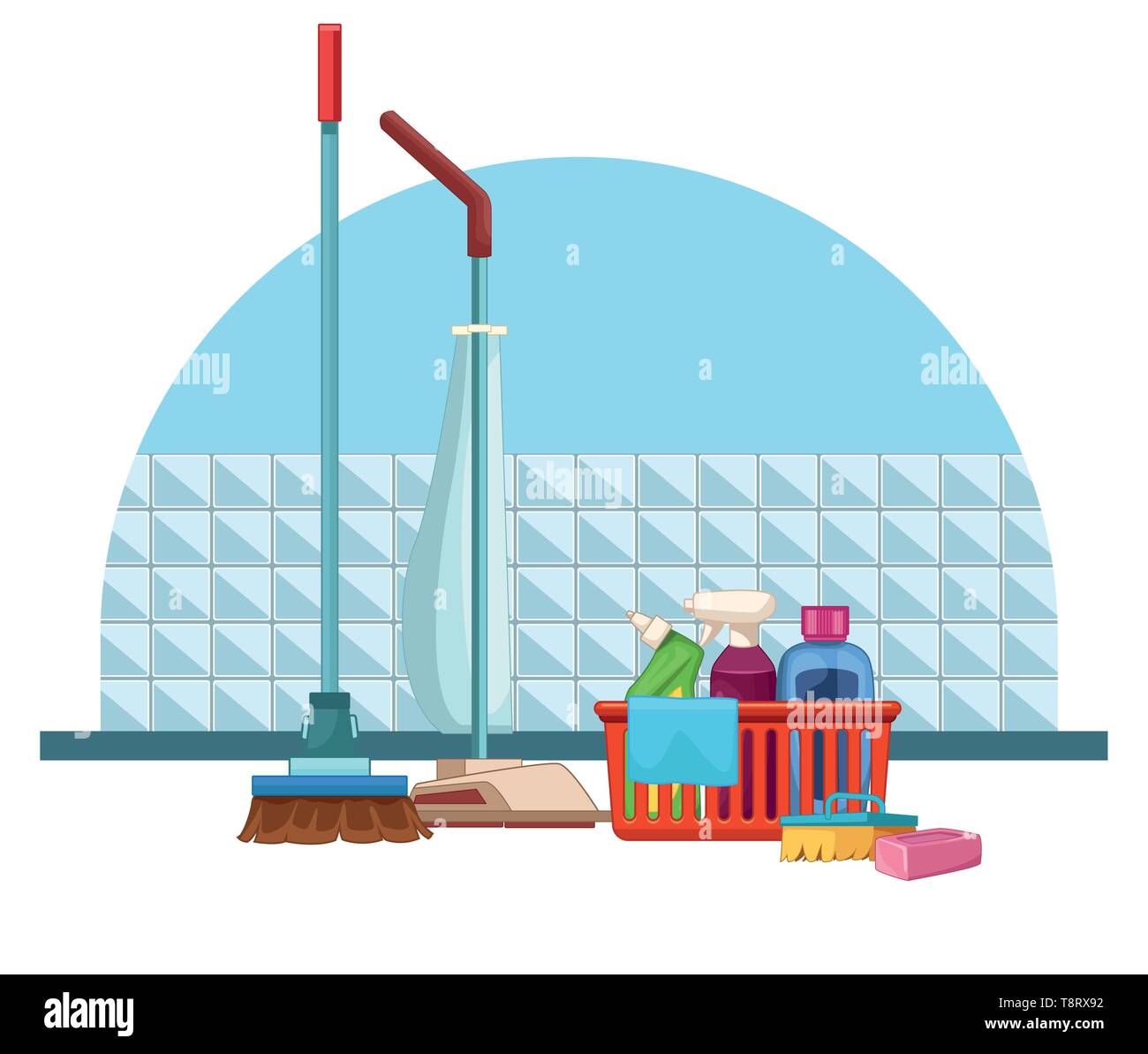 housekeeping cleaning cartoon Stock Vector Image & Art - Alamy