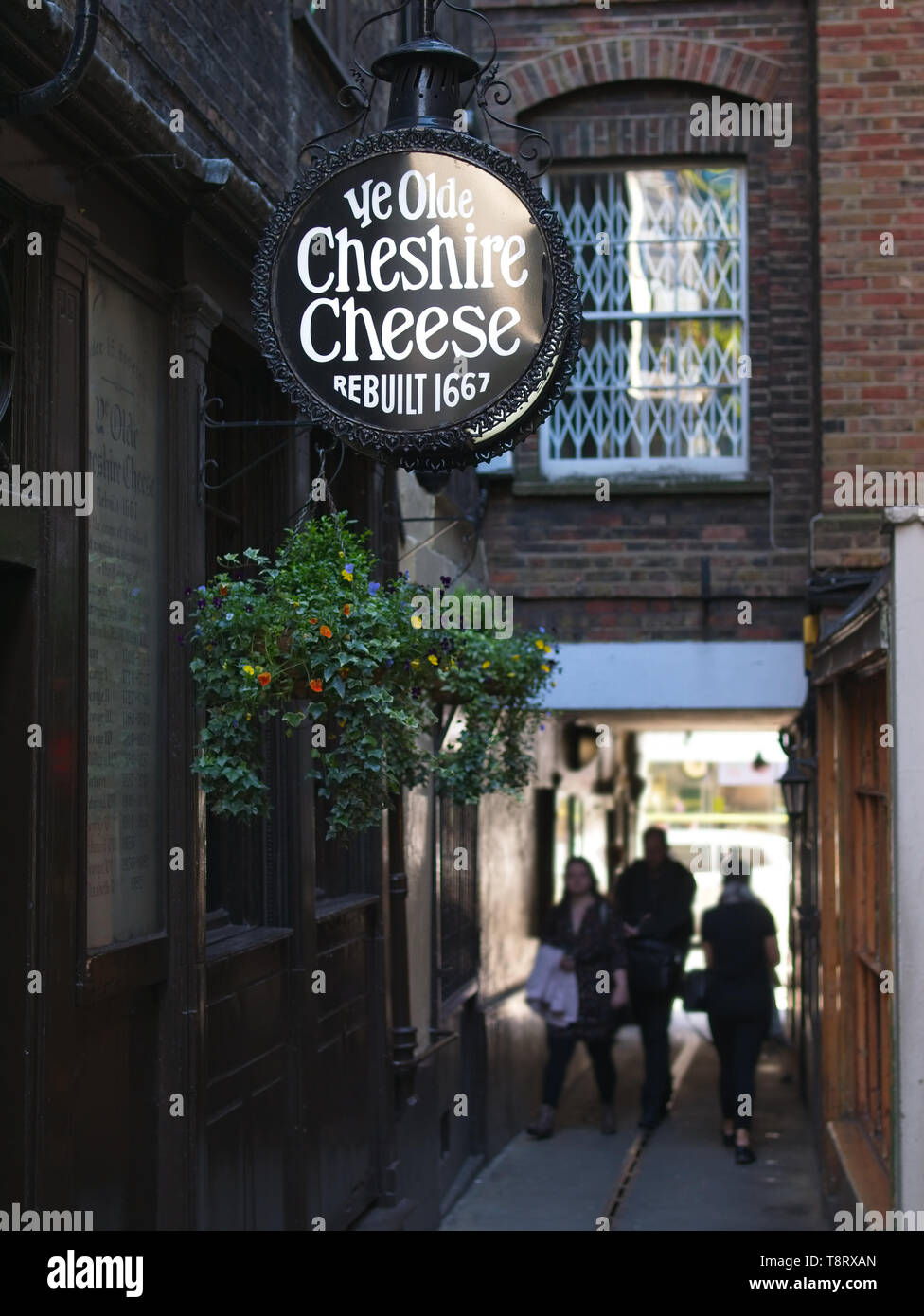 London /UK - MAY 15 2019: The sign of the Ye Olde Cheshire Cheese ...