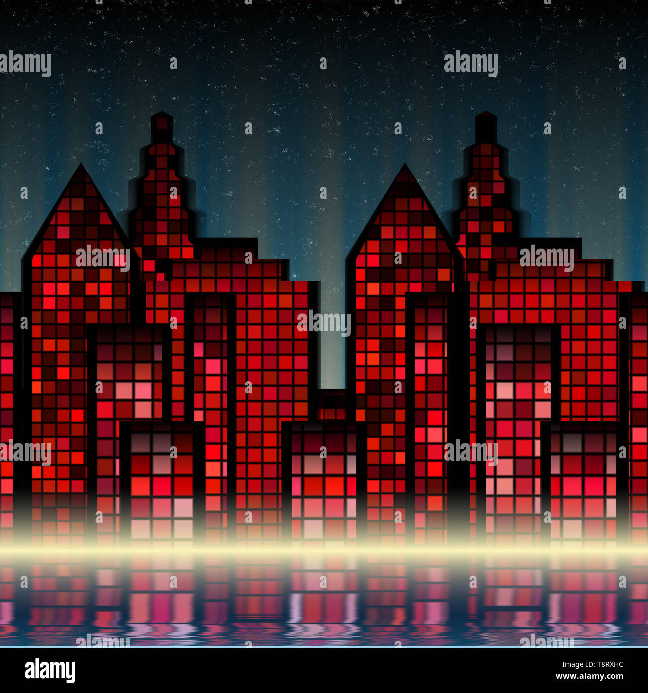 City Skyline Seamless Texture Tile Stock Photo - Alamy
