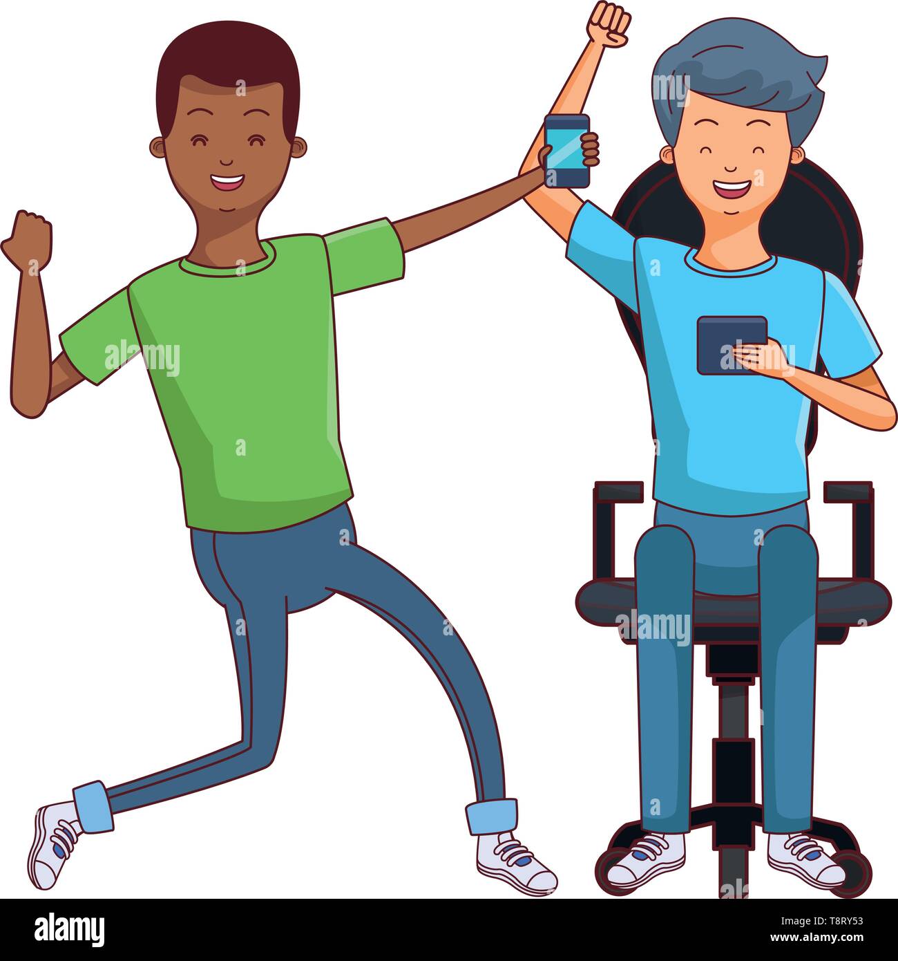 young men cartoon Stock Vector Image & Art - Alamy