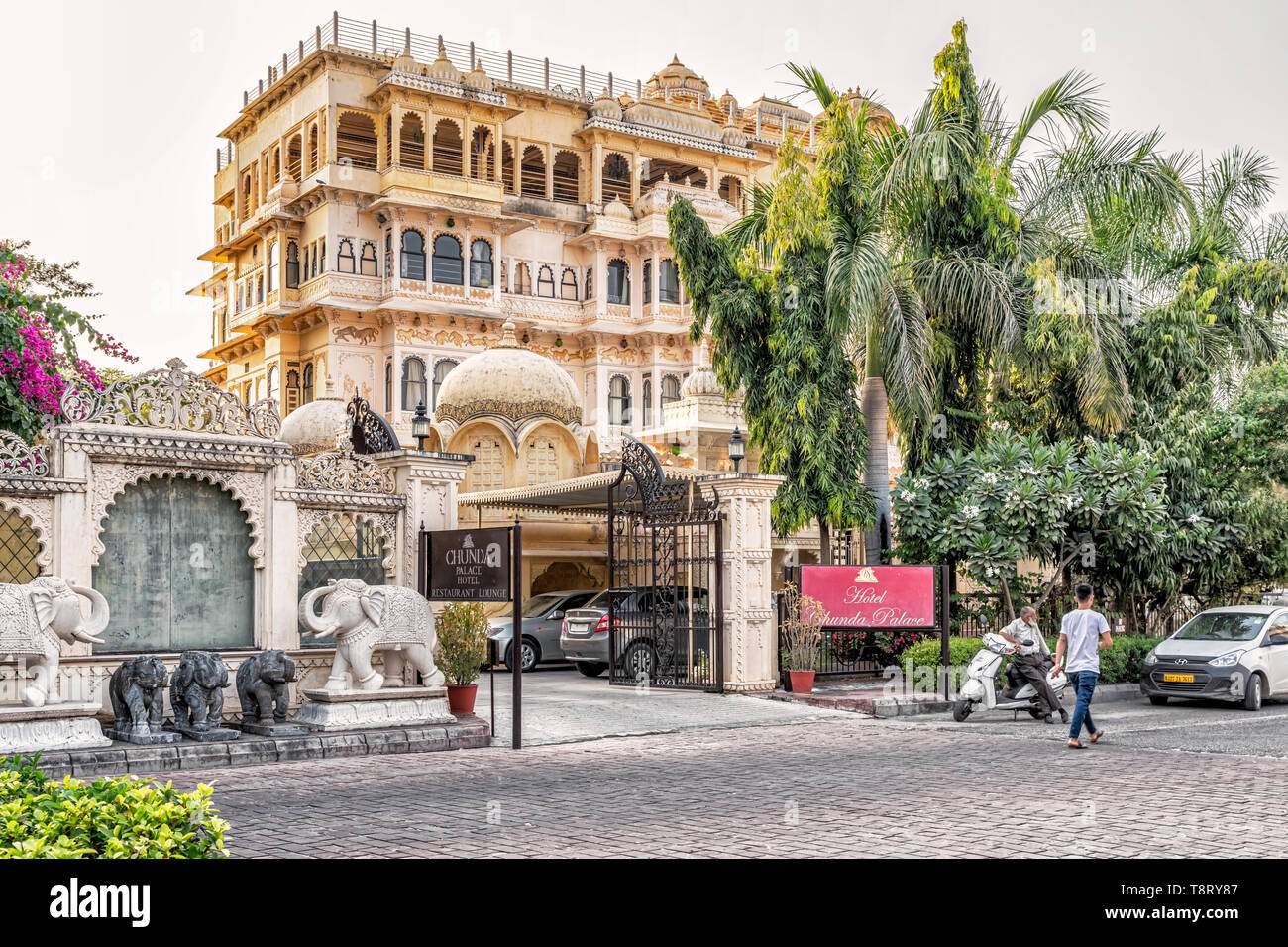 Udaipur, India - November 11, 2018: View at the Entrance gate to Chunda ...
