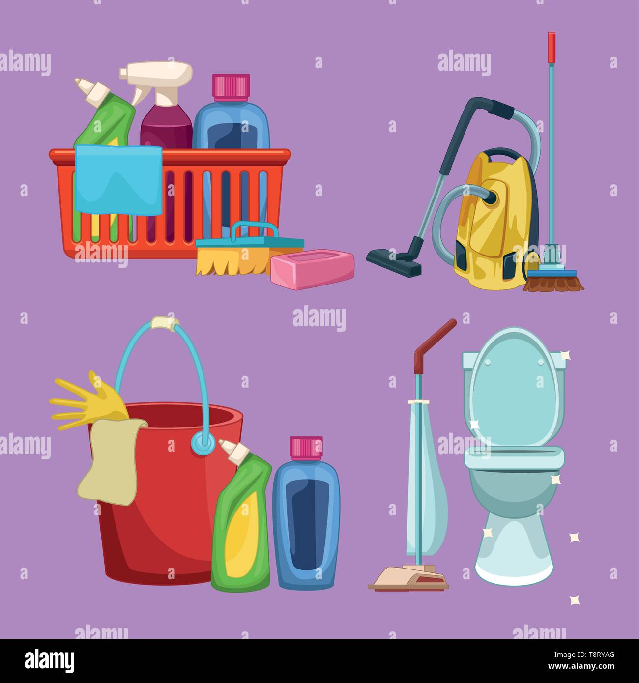 housekeeping cleaning cartoon Stock Vector Image & Art - Alamy