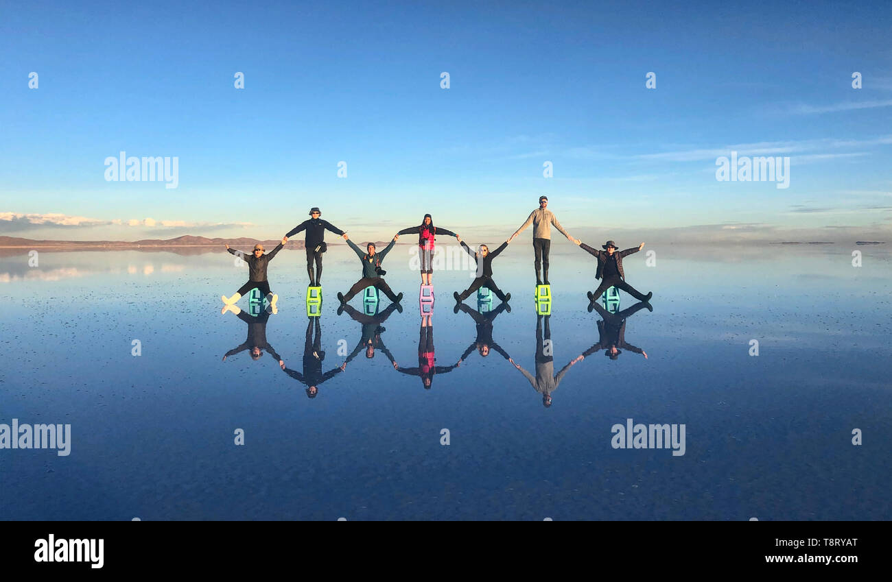 The World s Largest Mirror Reflection On The Salt Flats Of The Salar The World s Largest Mirror Reflection On The Salt Flats Of The Salar
