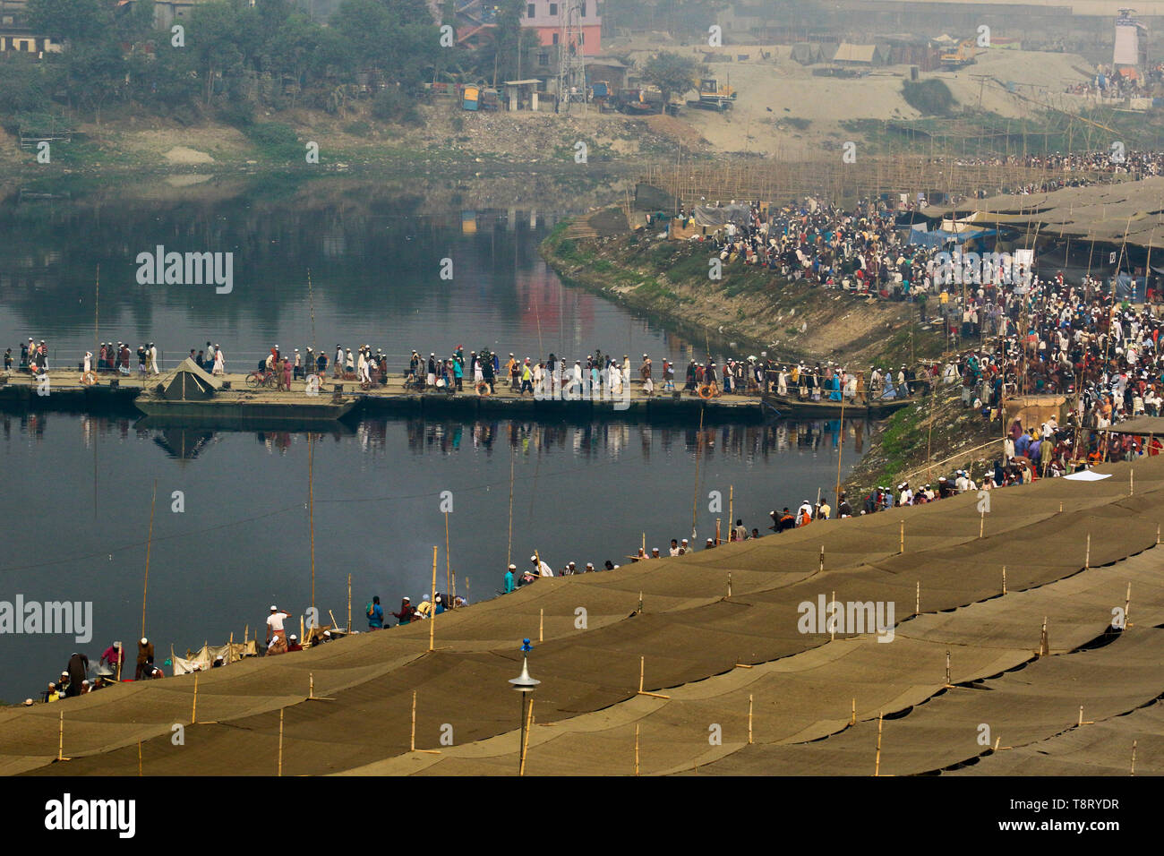 Devotees head for the Biswa Ijtema ground in Tongi in Gazipur. Biswa ...