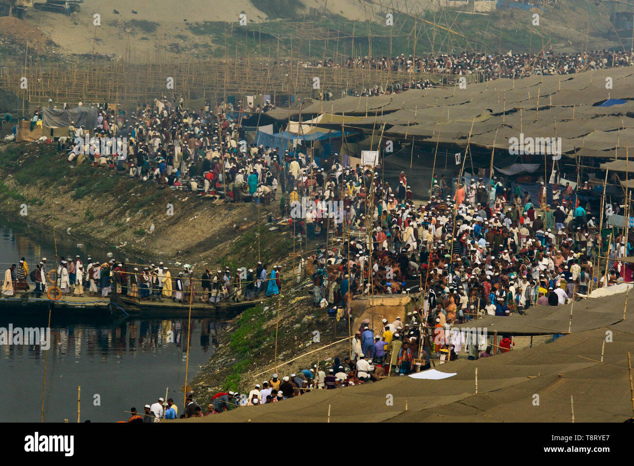 Devotees head for the Biswa Ijtema ground in Tongi in Gazipur. Biswa ...