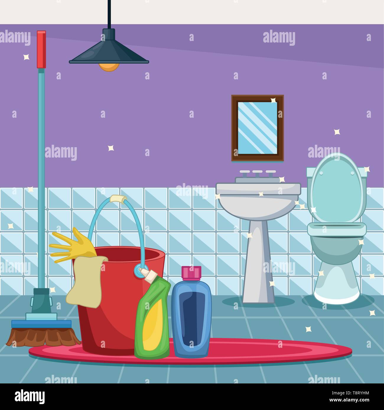 housekeeping cleaning cartoon Stock Vector Image & Art - Alamy