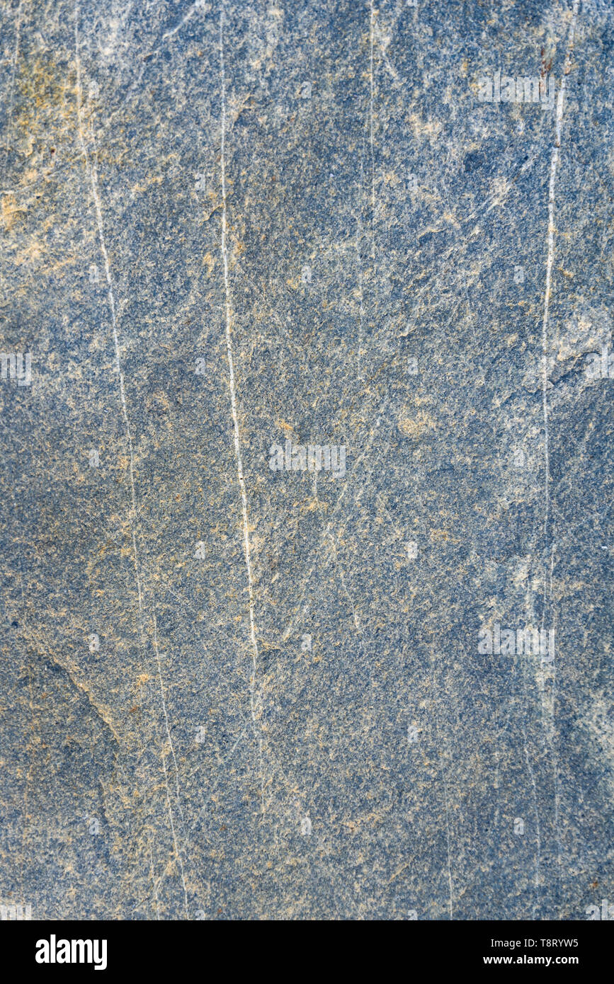 Blue gray stone with white lines of pattern and texture as a nature ...