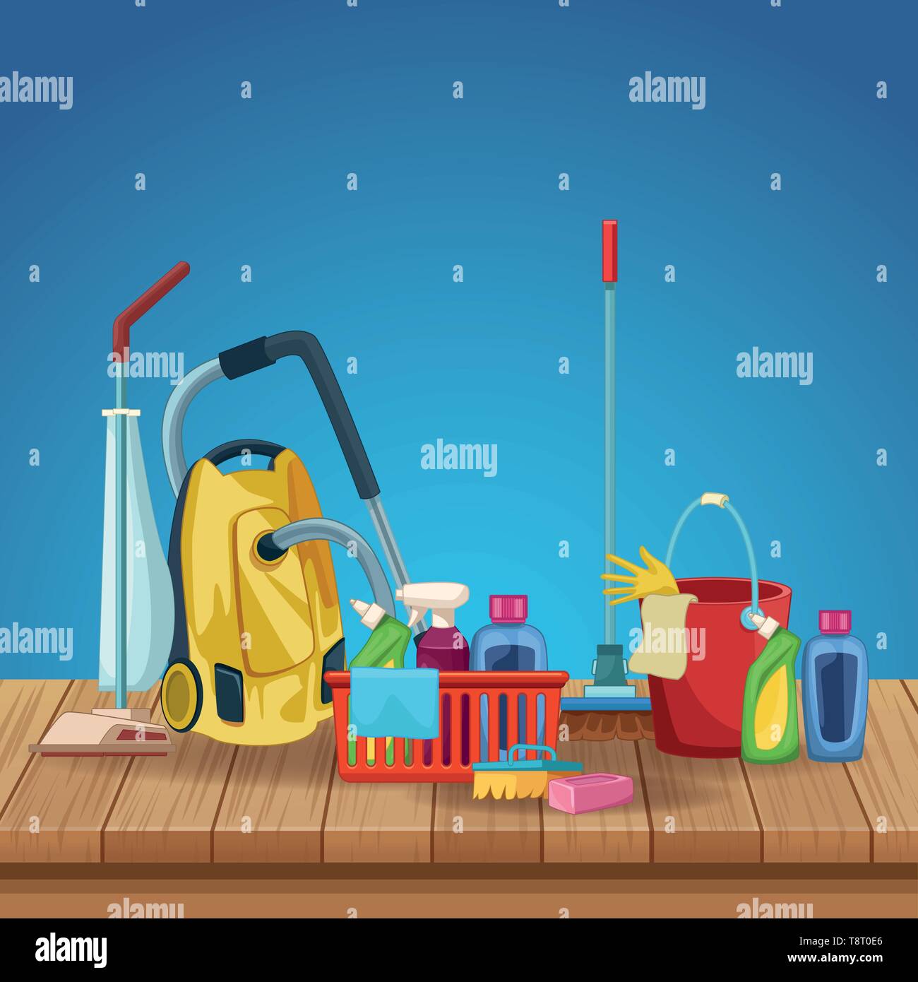 housekeeping cleaning cartoon Stock Vector Image & Art - Alamy