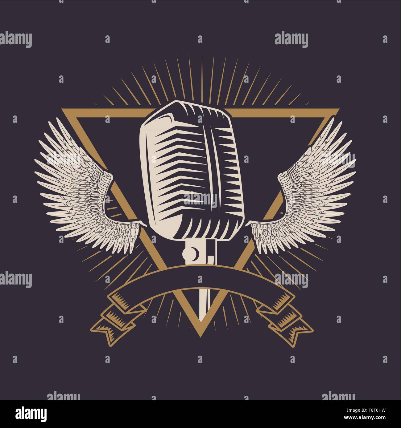 Rock and roll vintage drawing Stock Vector Image & Art - Alamy
