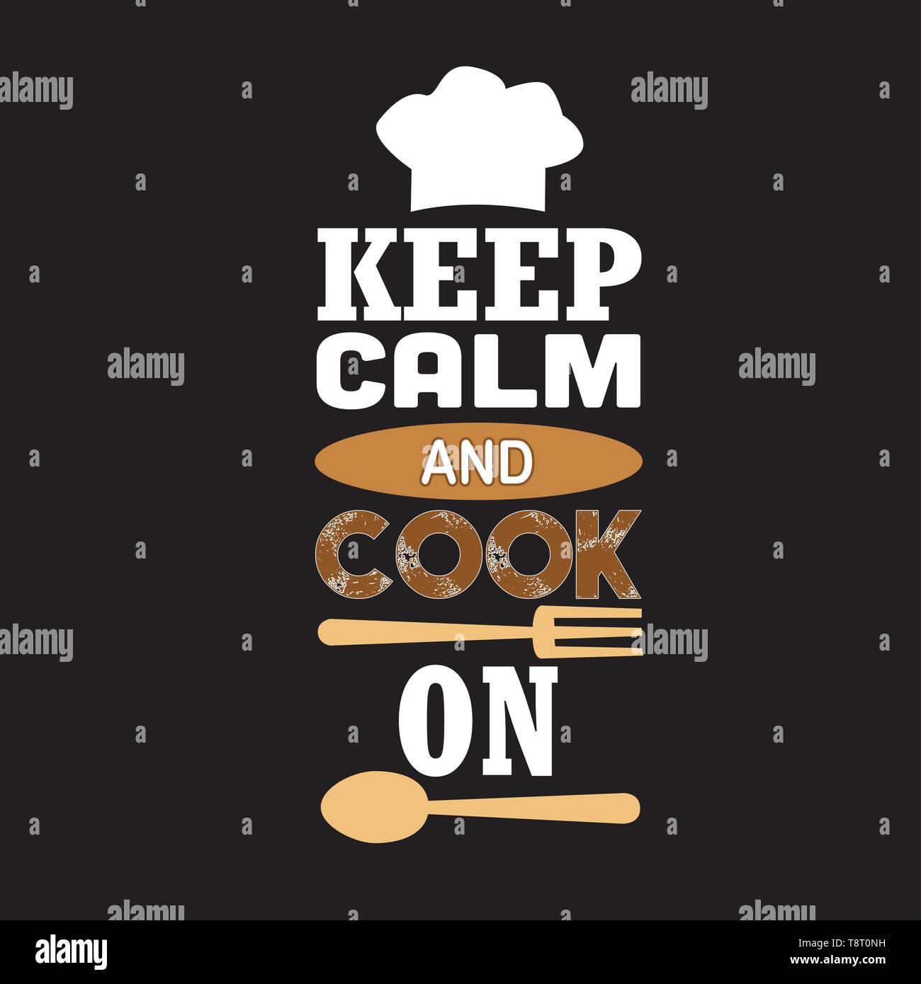 Cooking Quote and saying. Keep calm and cook on Stock Vector Image ...