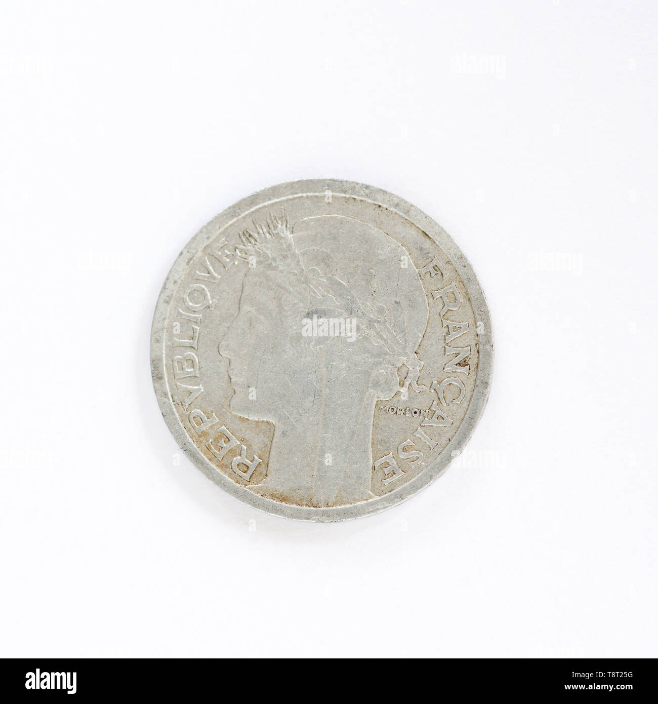 French 1 Franc coin 1945 Stock Photo - Alamy
