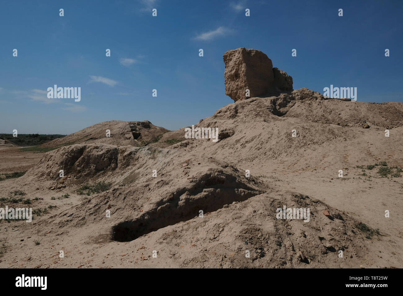 Remains of the ancient Gyaur-Kala fortress sometimes called Gyaur Kala ...