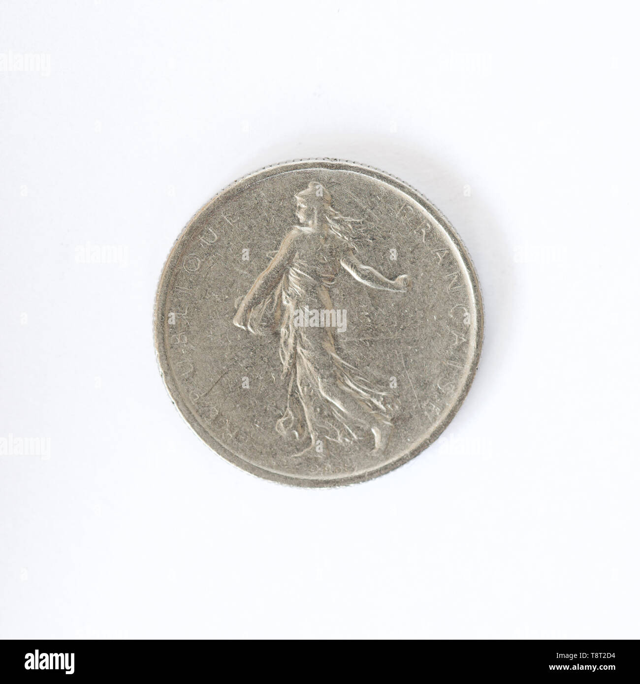 French half franc coin 1965 Stock Photo - Alamy