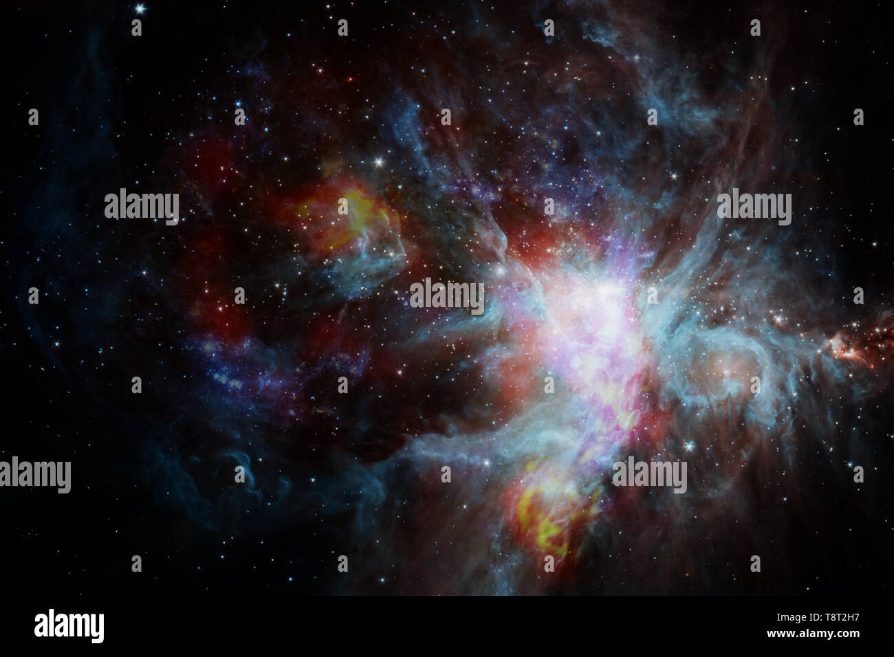 Nebulae and many stars in outer space. Elements of this image furnished ...