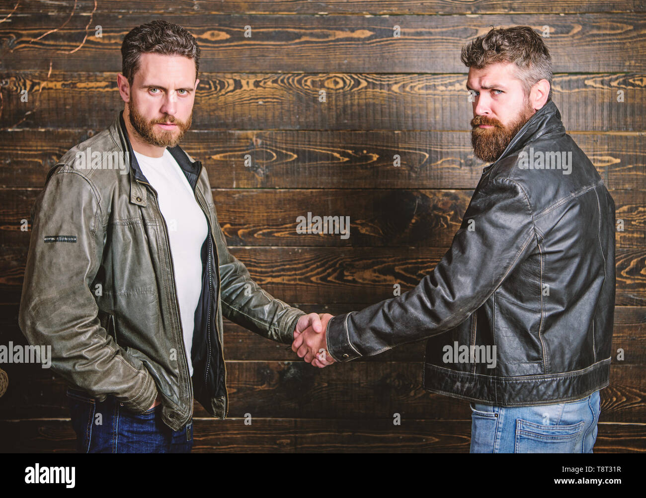 Real leather jackets hi-res stock photography and images - Alamy