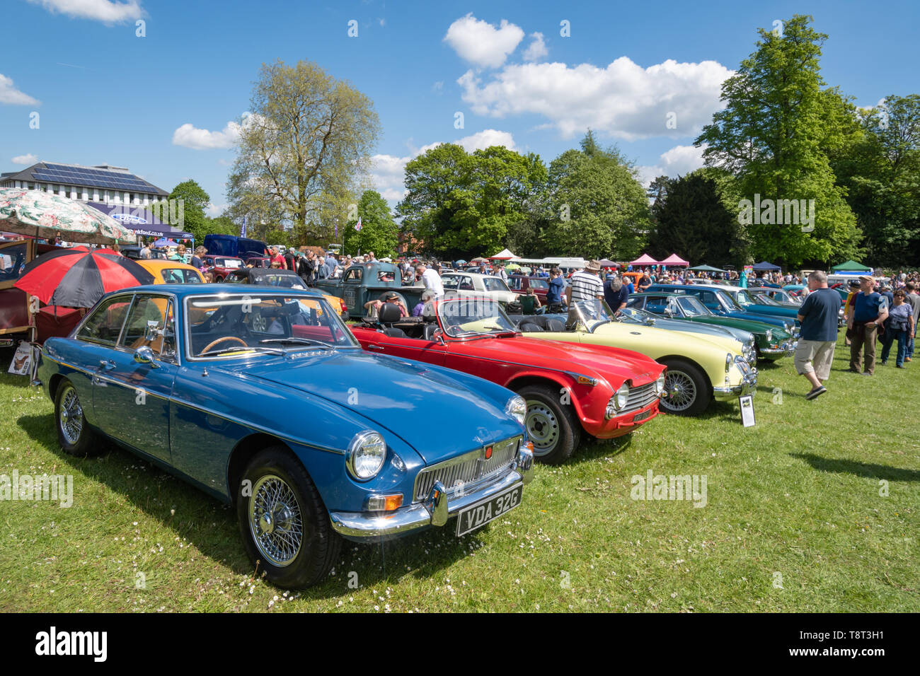 Classic cars on display at the Basingstoke Transport Festival Stock ...