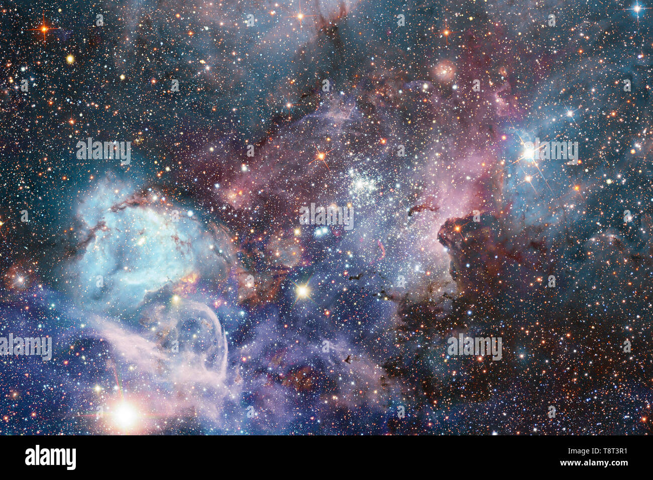Stars, galaxies and nebulas in awesome cosmic image. Elements of this ...