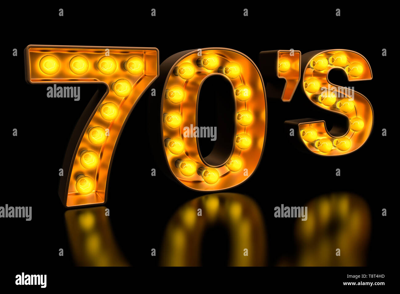 Retro font letters 70s hi-res stock photography and images - Alamy