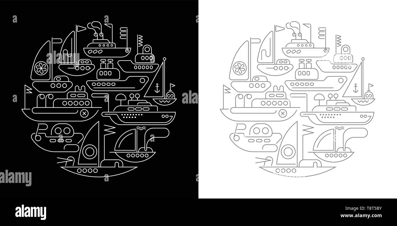 Isolated black white outline sign Stock Vector Images - Alamy