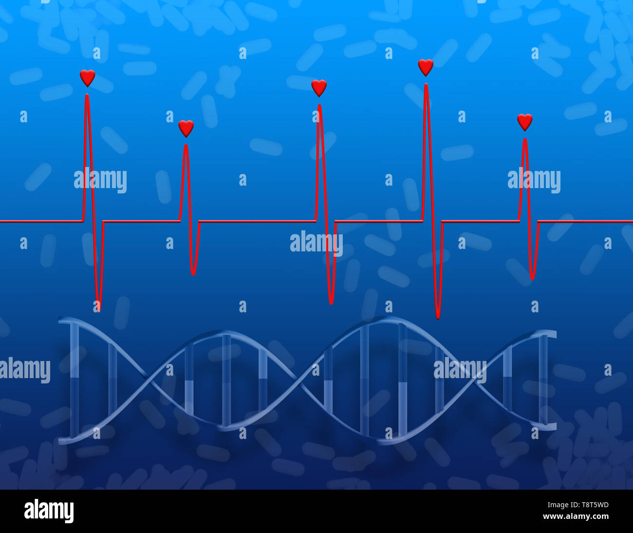 Dna strand and human heart hi-res stock photography and images - Alamy