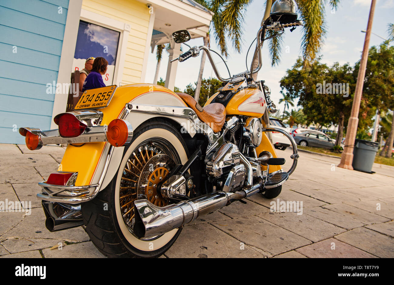 George Town, Cayman Islands - February 06, 2016: harley davidson ...