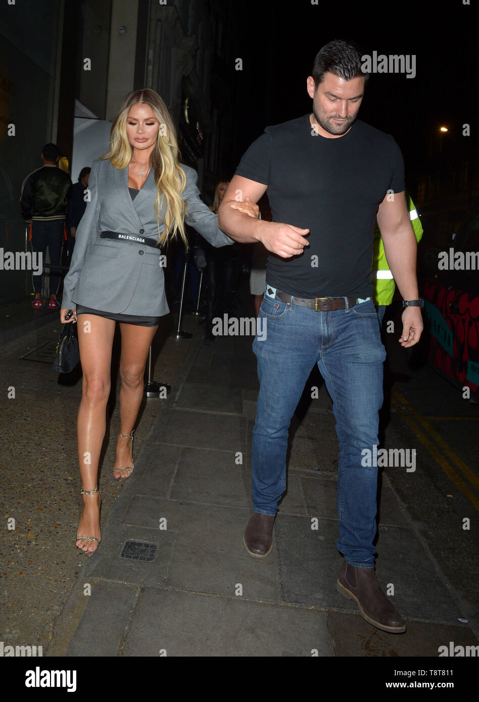 Chloe Sims and Mystery Man At Nobu Mayfair Featuring: Chloe Sims ...