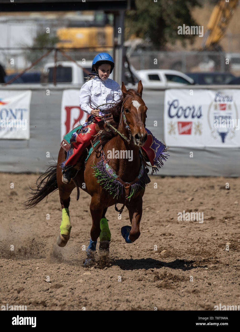 Rodeo action at the Cottonwood Rodeo in Northern California Stock Photo ...