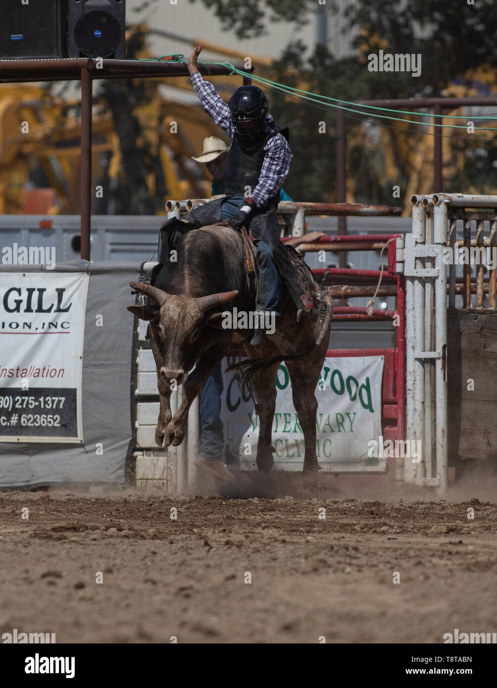 Rodeo action at the Cottonwood Rodeo in Northern California Stock Photo ...