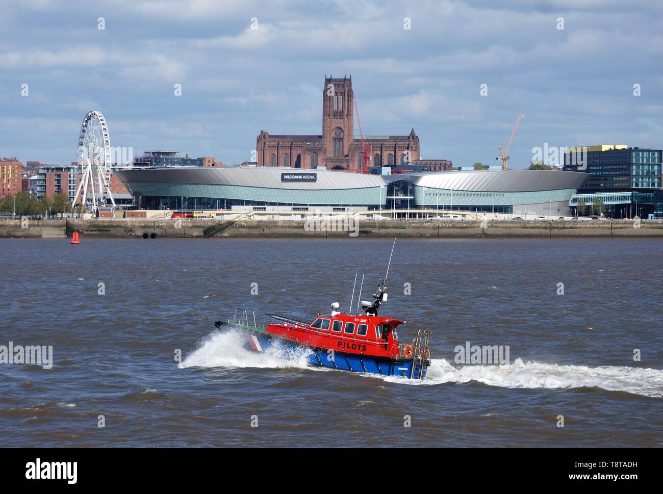 Liverpool Pilot Boat On The River Mersey Stock Photo - Alamy