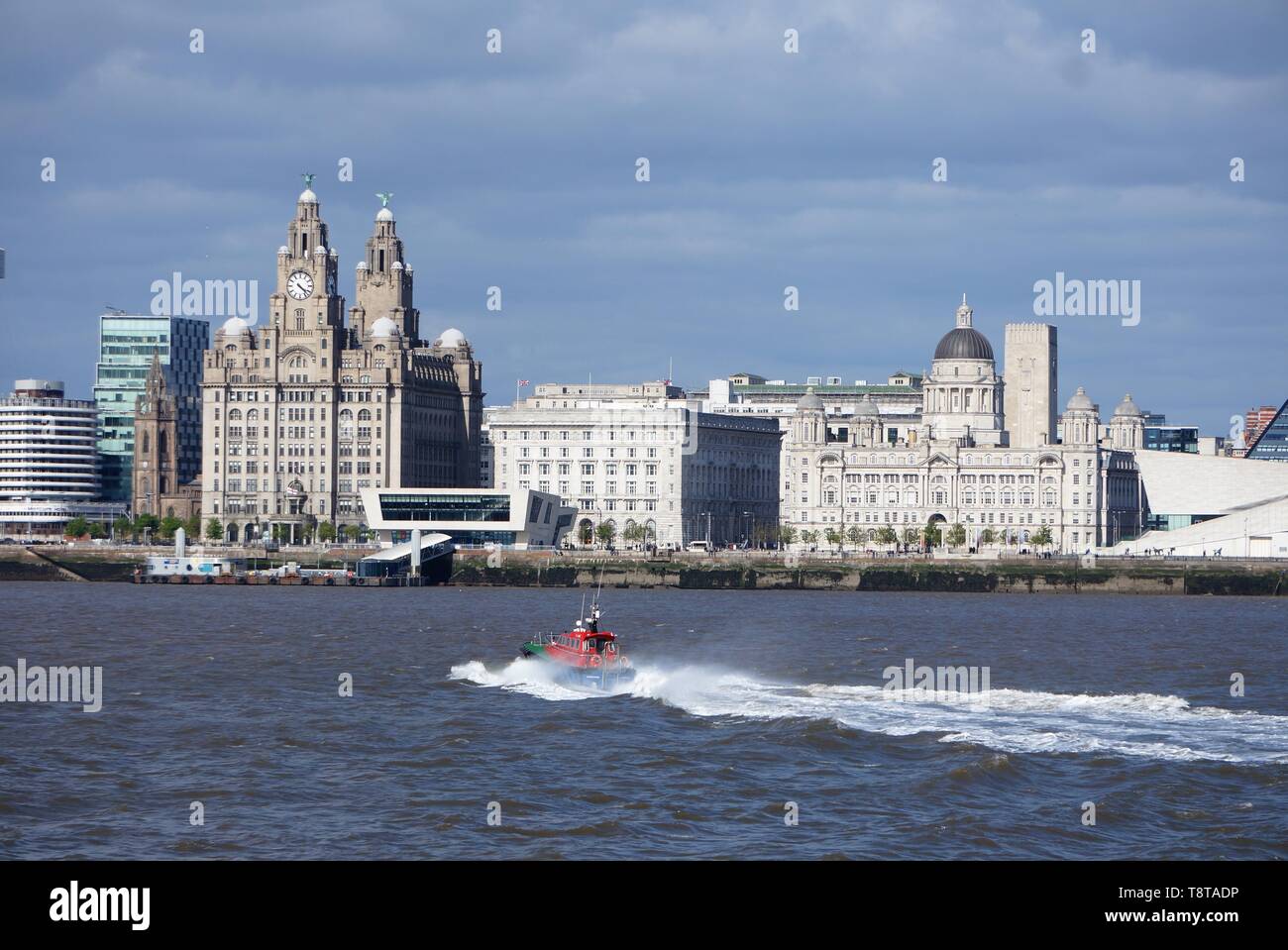 Liverpool Pilot Boat And Liverpool Waterfront Stock Photo - Alamy