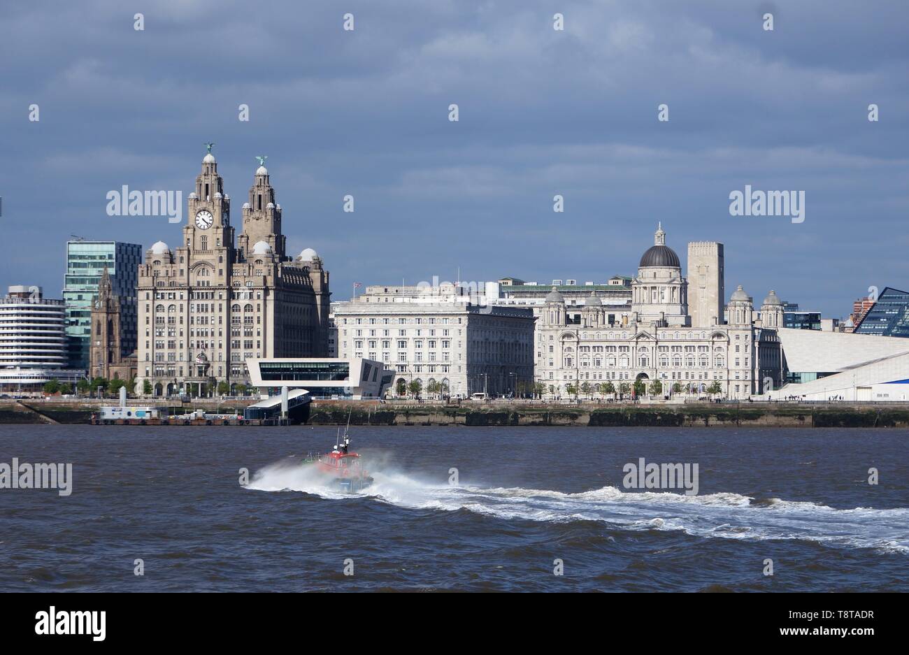 Liverpool Pilot Boat And Liverpool Waterfront Stock Photo - Alamy